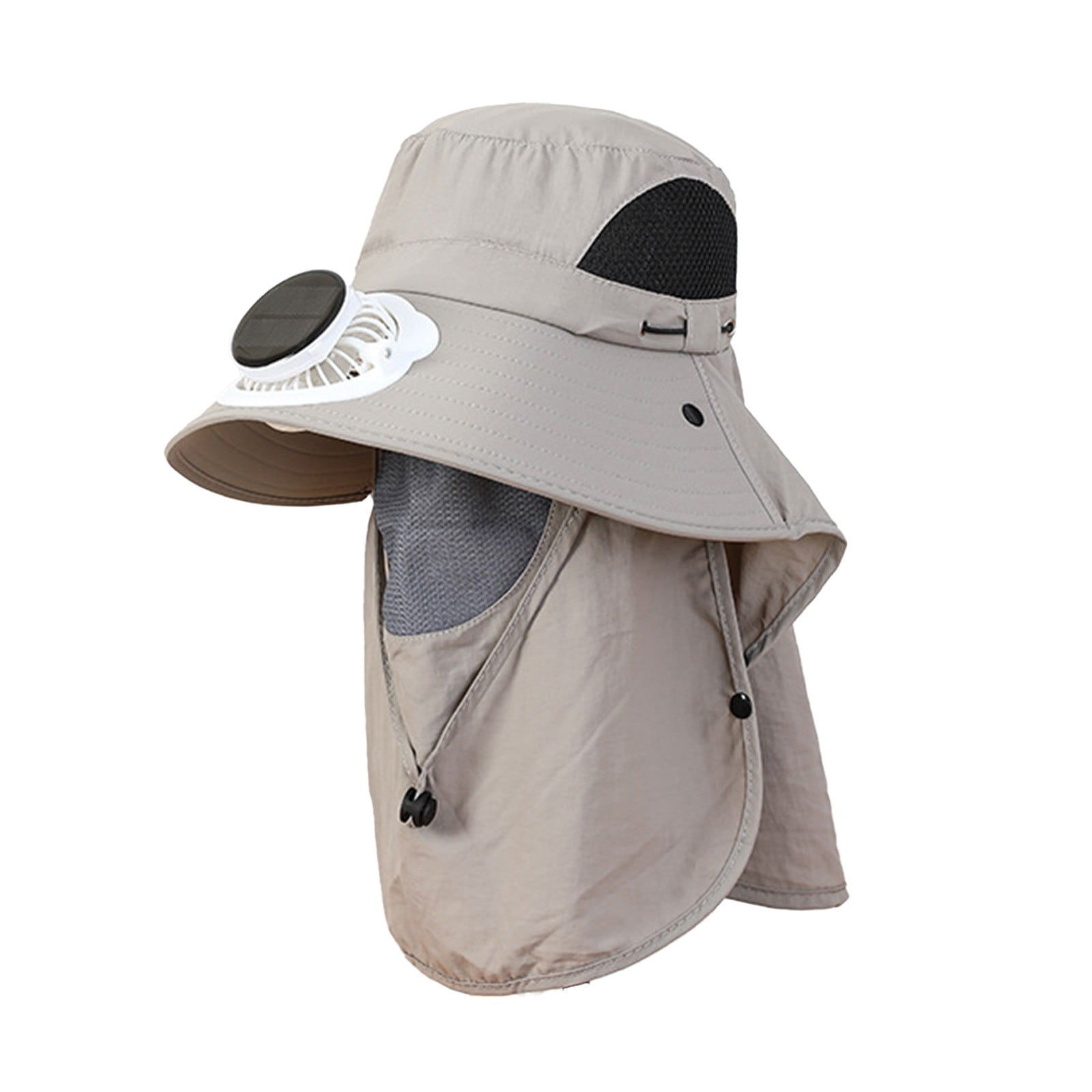 Solar Fan Hat USB Charging Fan Cap Detachable Rotating Fan Wide Brim ...