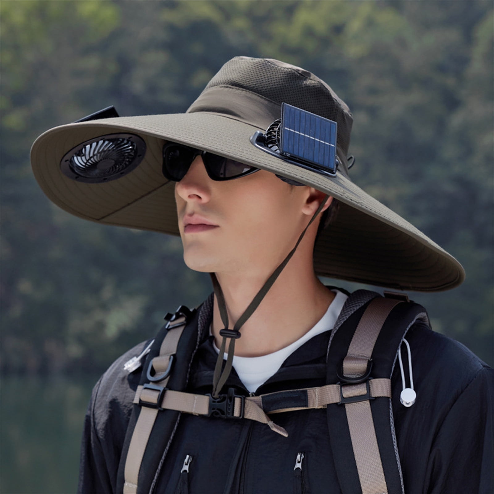 Solar Fan Hat Wide Brim Solar Fan Hat Outdoor, Innovative Solar-Powered ...