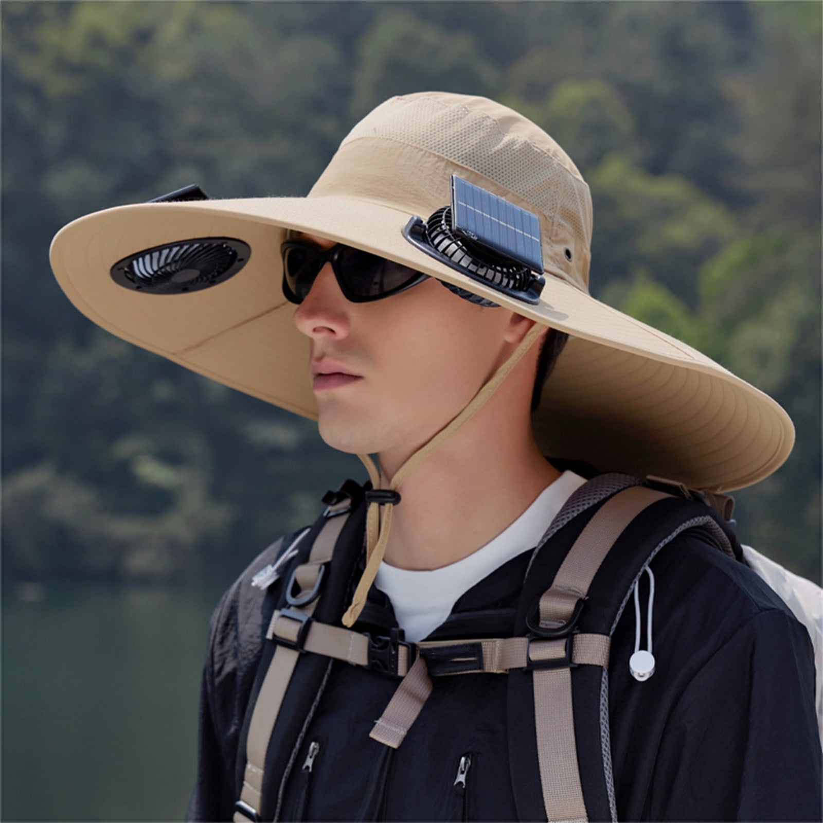 Solar Fan Hat Wide Brim Solar Fan Hat Outdoor, Innovative Solar-Powered ...