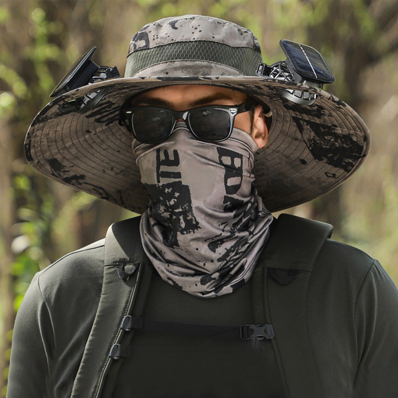 Solar Fan Hat Wide Brim Solar Fan Hat Outdoor Sun Hats for Men Women ...