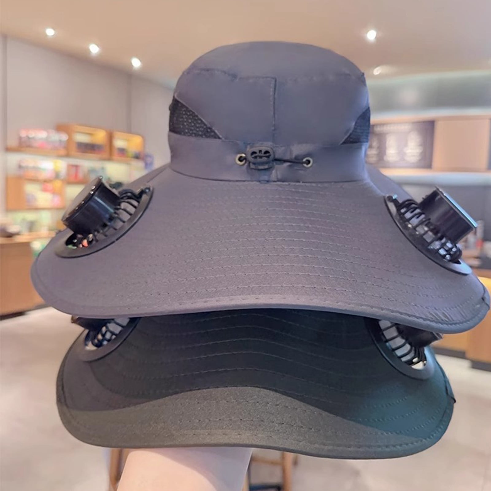 Solar Fan Hat Wide Brim Solar Fan Hat Outdoor Sun Hats for Men Women ...