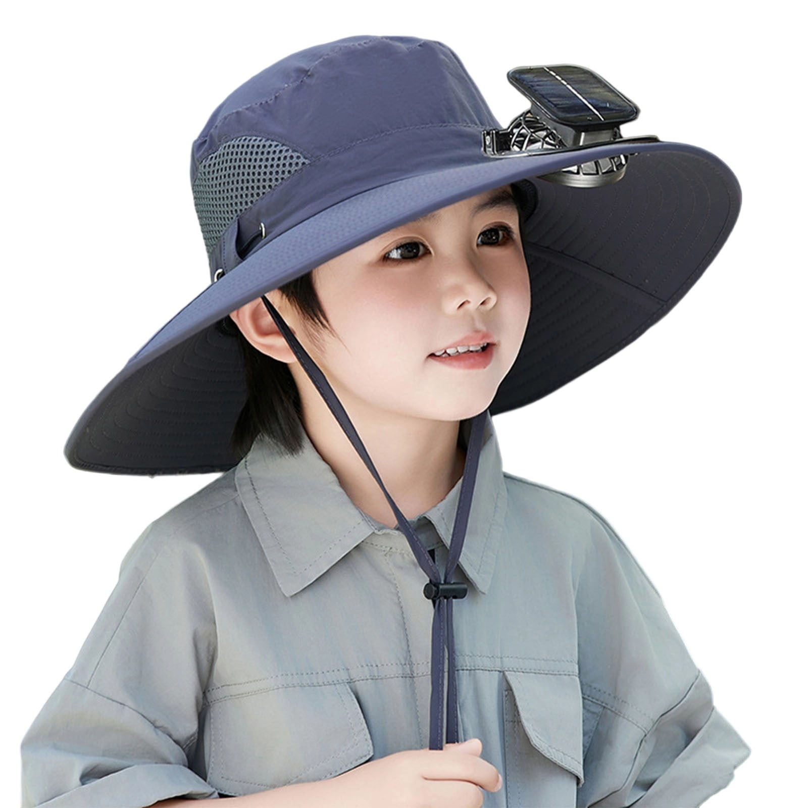 Solar Fan Hat Wide Brim Solar Fan Hat Outdoor Wide Brim Sun Hat with ...