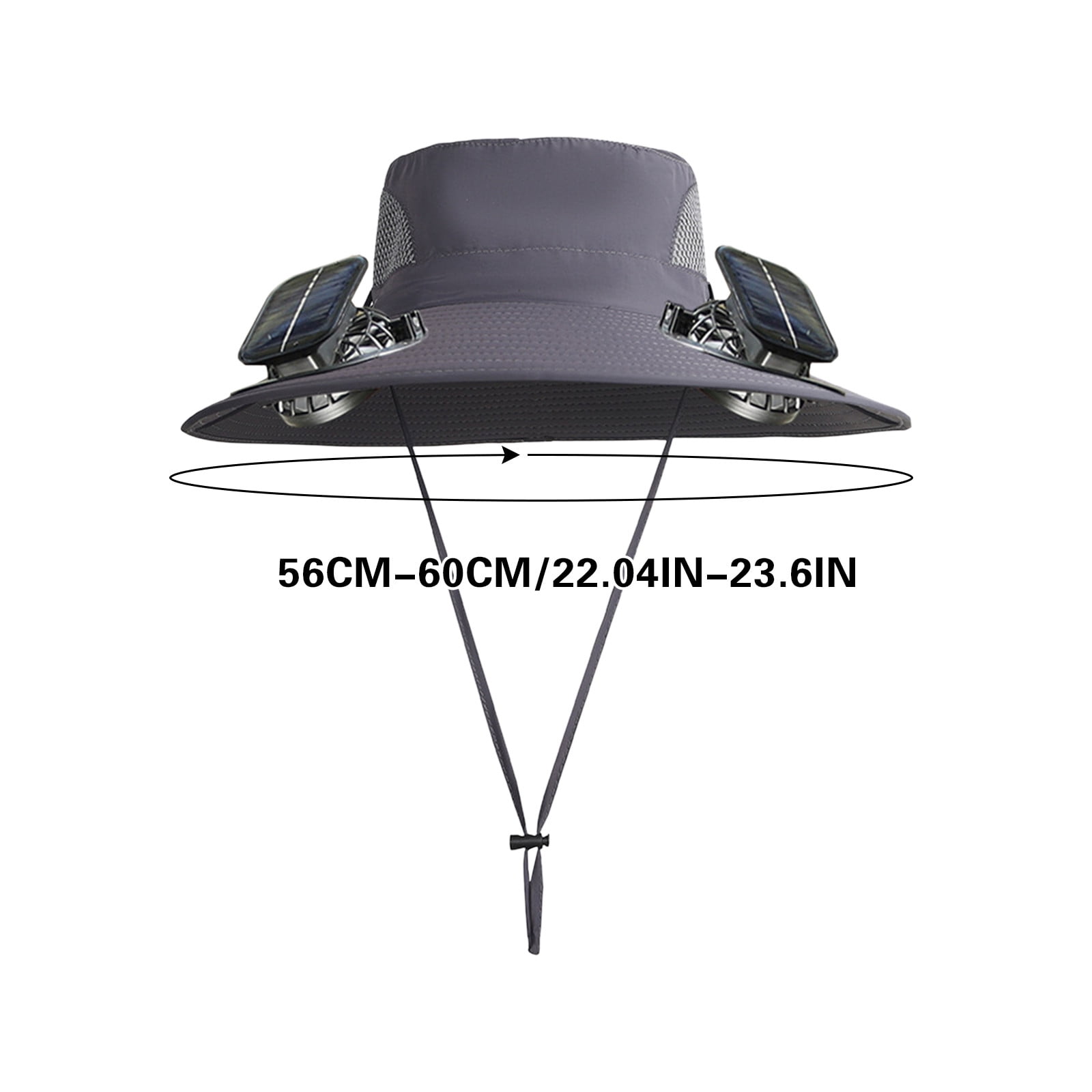 Solar Fan Hat, Wide Brim Solar Fan Hat, Outdoor Wide Brim Sun with 2 ...