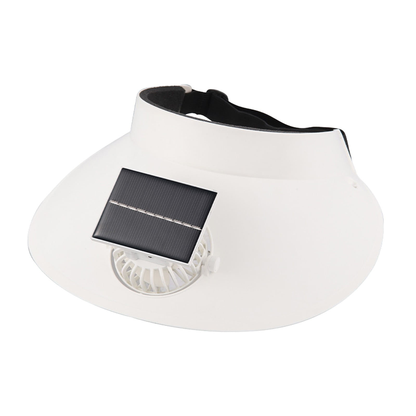 Solar Fan Hat Wide Brim Visor Straw Beach Hat for Women with Fan Summer ...