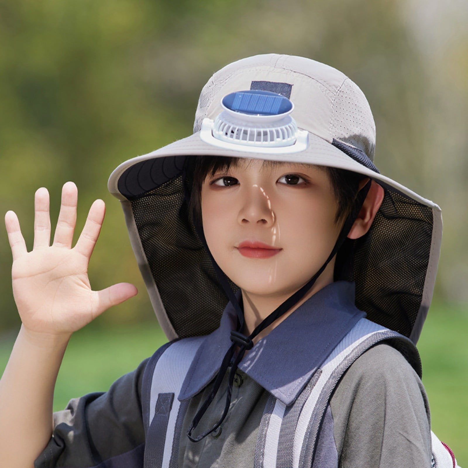 Solar Fan Hat for Kids 3-12Years Quick Drying Solar Powered Fan Caps ...