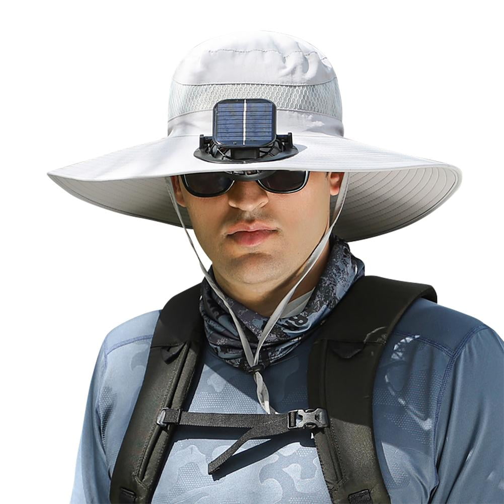Solar Fan Hats Rechargeable Outdoor Cooling Shading Protection Sun G3V5 ...