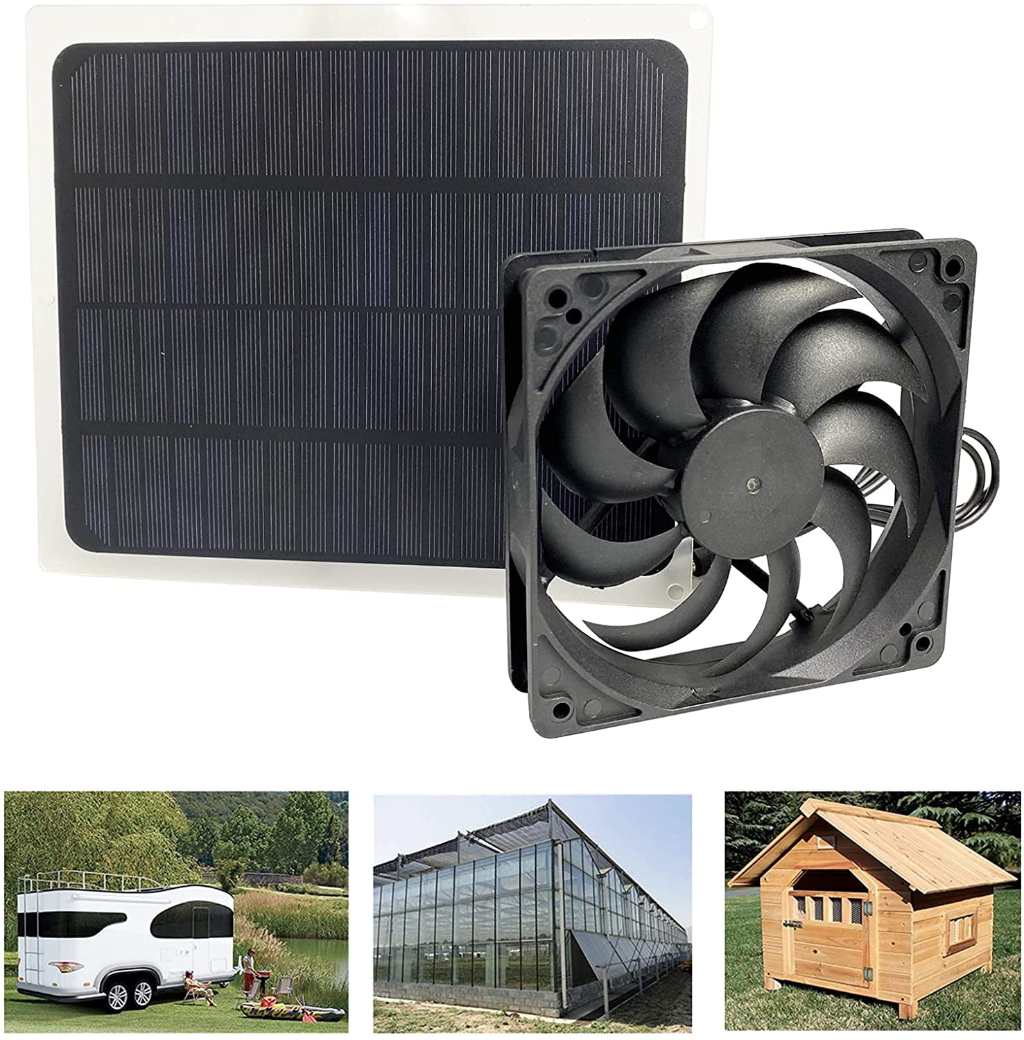 Solar Fan, Solar Panel Fan Kit, Solar Powered Exhaust Fan Solar Panel ...