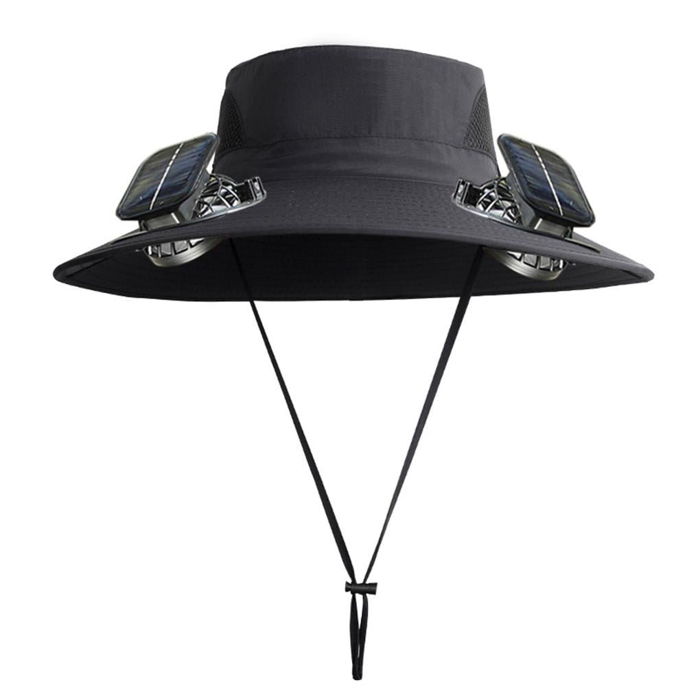 Solar Fan Sun Hat UPF 50+ Sunscreen with Dual Solar Fans #Ultra#-wide ...