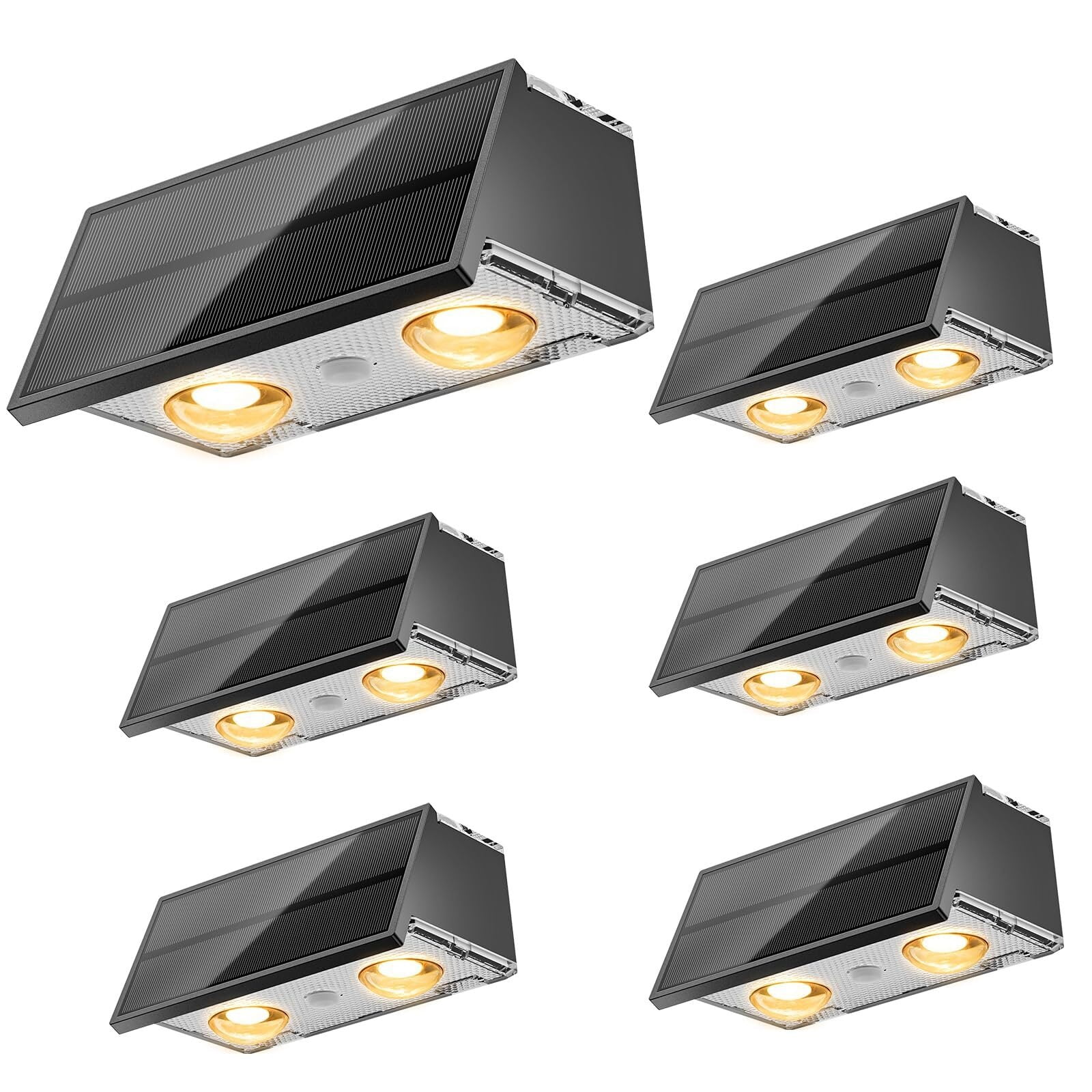 Solar Fence Lights,12 Pack Deck Light,Led Outdoor Lights 3000K/4500K ...