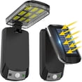Solar Fence Lights, 2 Pack Foldable Fence Light with Motion Sensor ...