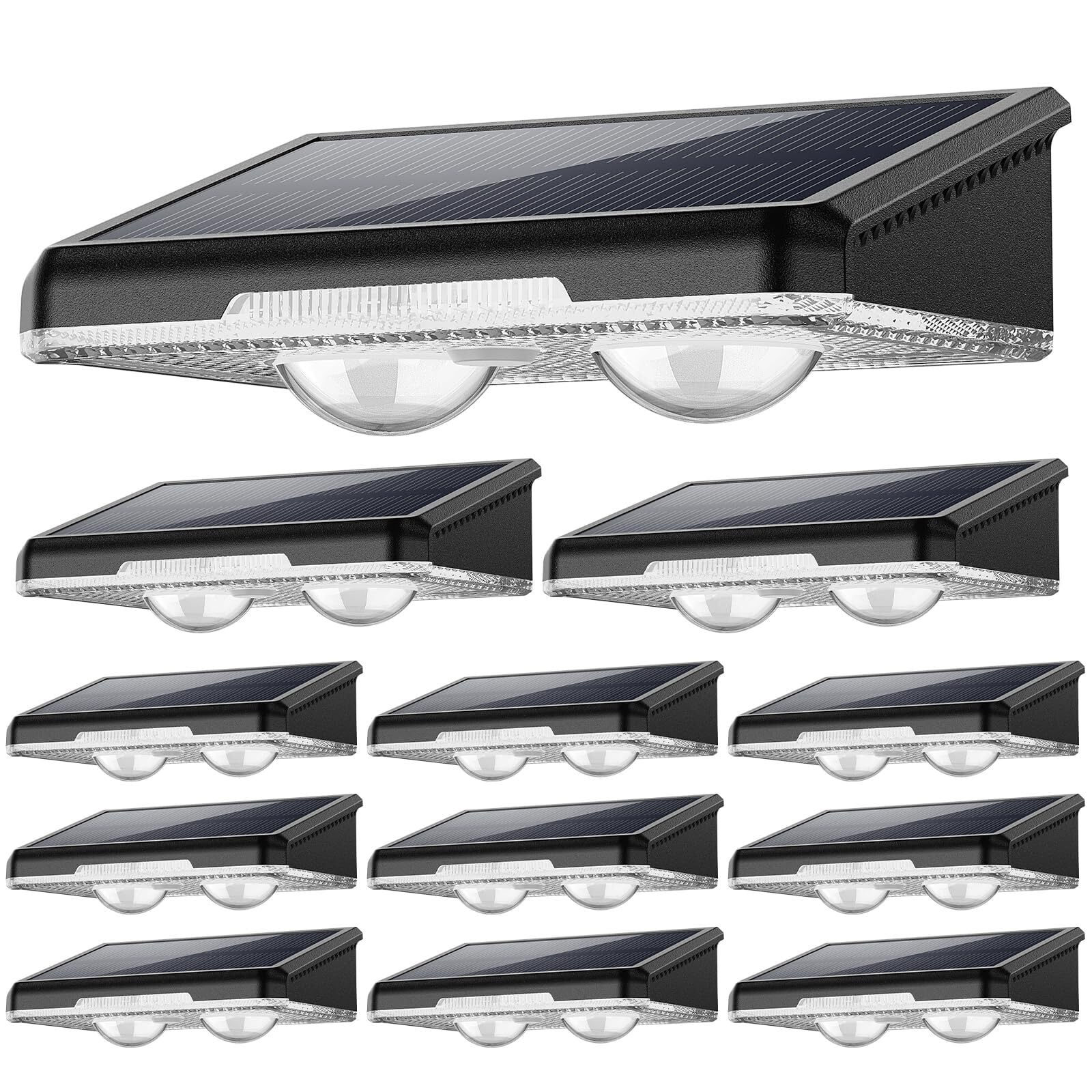 Solar Fence Lights Outdoor, 7 Fixed Colors & Color Changing IP65 ...