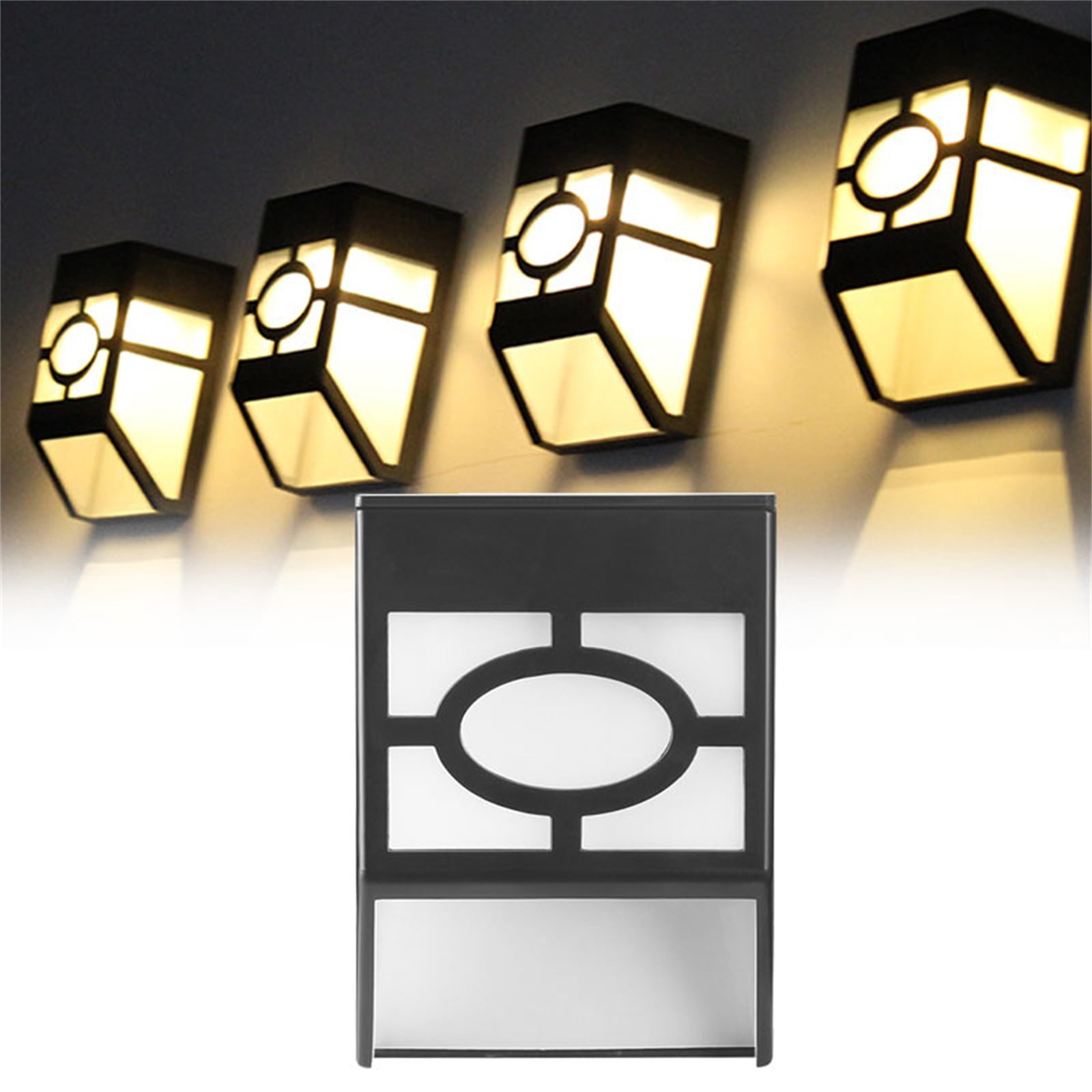 Solar Fence Lights Outdoor Brighter Focused Lens, Cold White & Warm ...