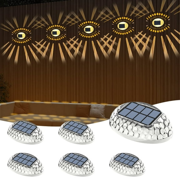 1/2/4/8/12 Pack, Fence Lights Solar Powered, Outdoor Garden Decoration ...