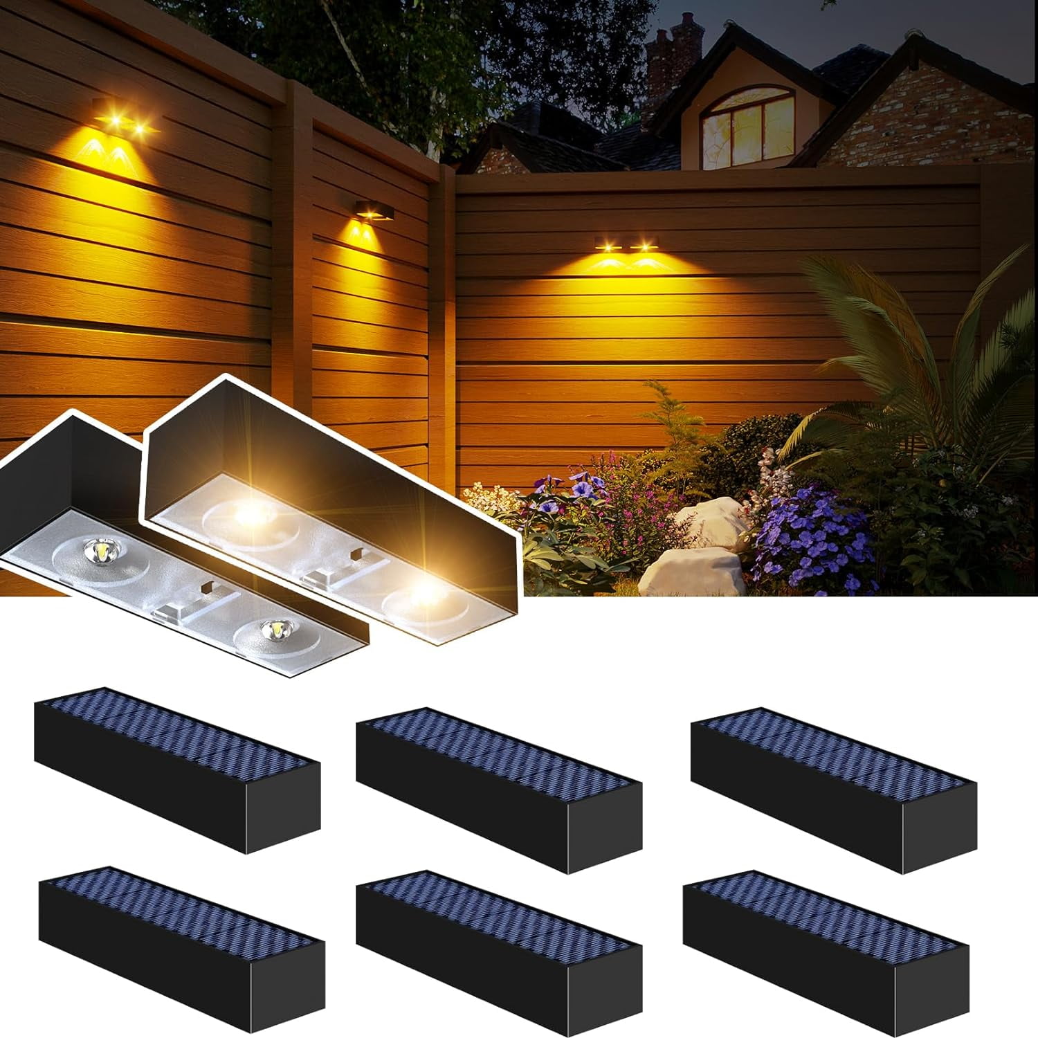 Solar Fence Lights, Step Light, Solar Lights For Outside Solar Stair ...