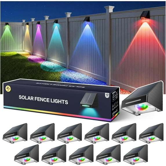 Solar Fence XIULINs Outdoor Waterproof, 9 Fixed Color ＆ RGB Color ...