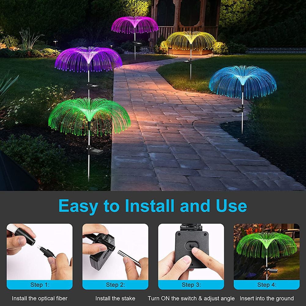 Solar Fiber Light,Sensory Colour Changing Fibre Optic Outdoor Fiber ...