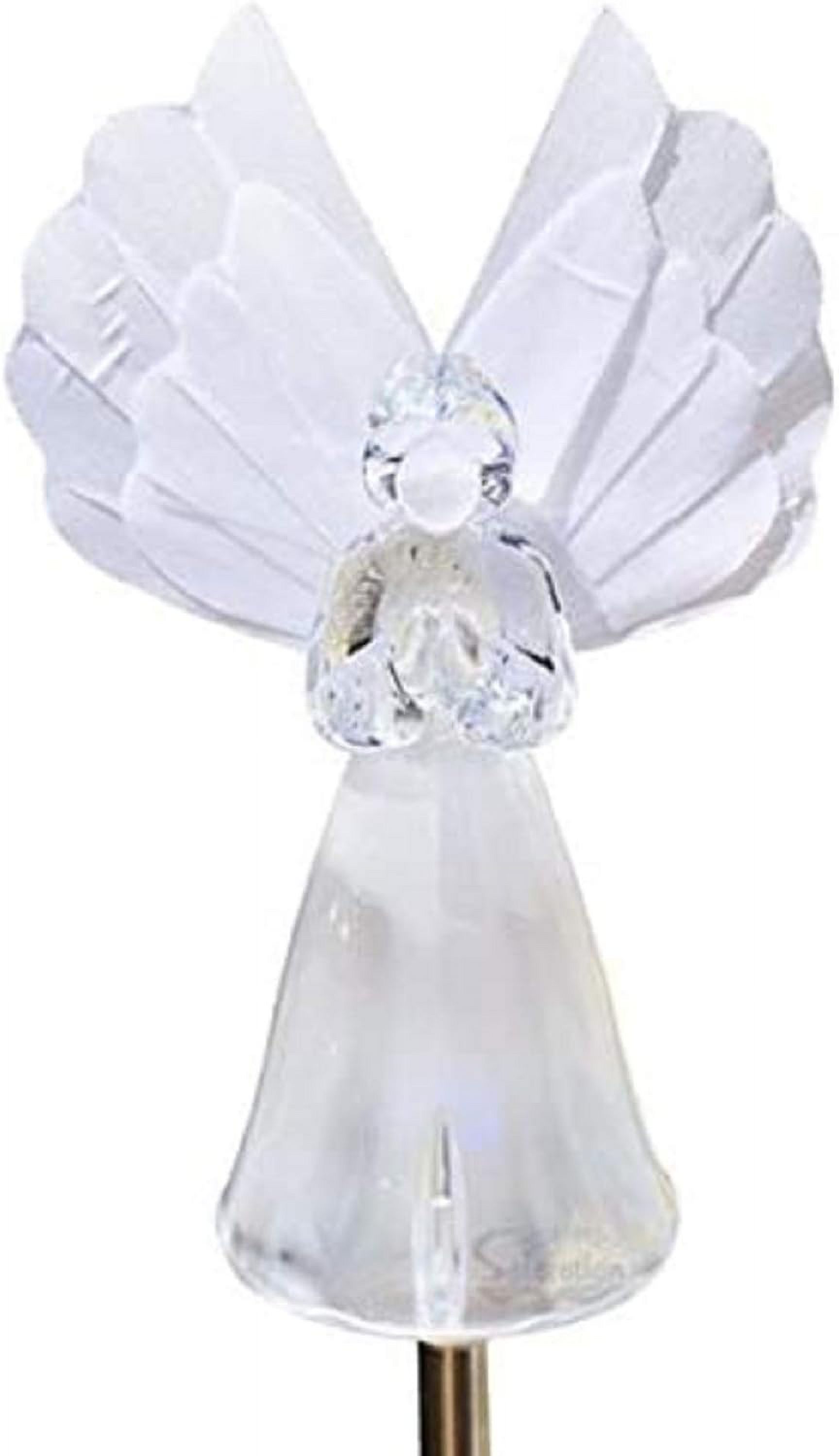 Solar Fiber Optic Angel, Garden Stake Color Changing Yard LED Light ...