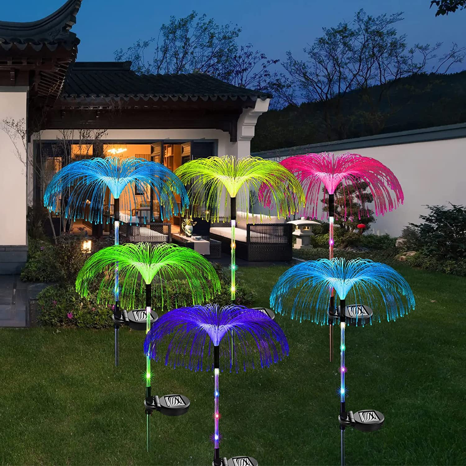 Solar Fiber Optic Lights Outdoor Waterproof Solid color / 7-Color ...
