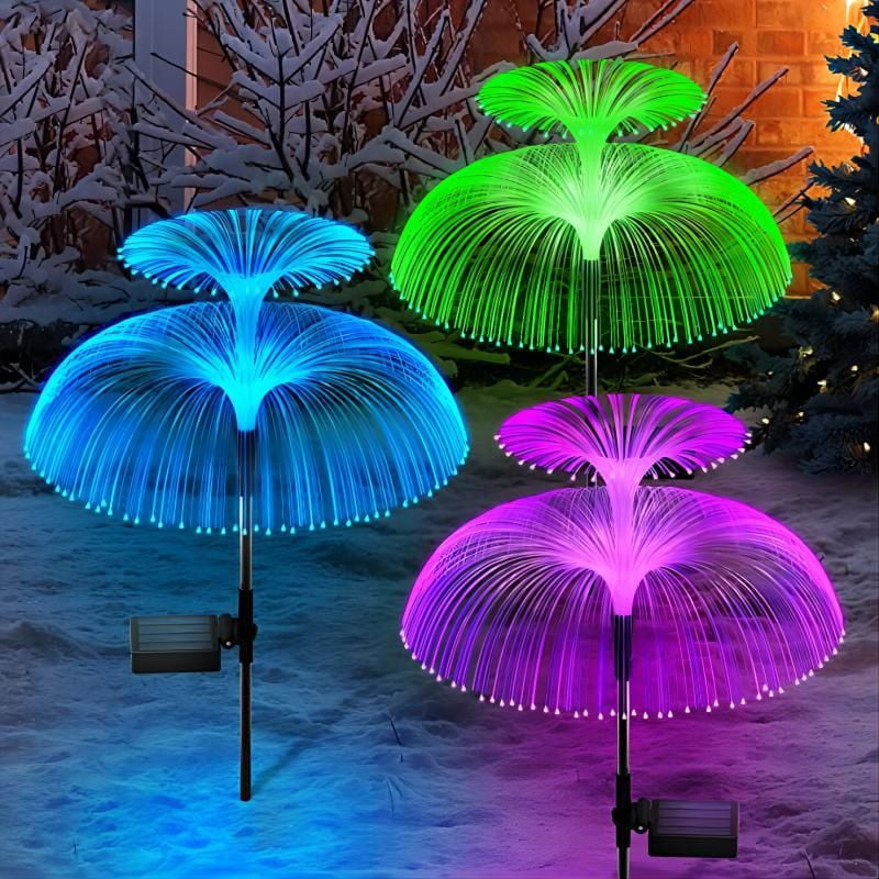 Solar Fiber Optic Lights Solar Flower Garden Lights Waterproof Solar ...