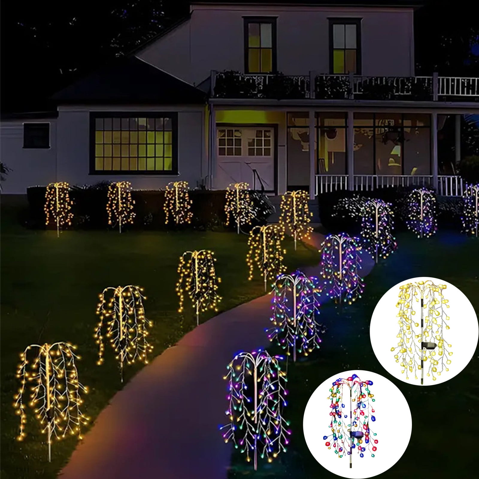 Solar Firecrackers Lights, Outdoor Solar Ground Lights for Courtyard ...