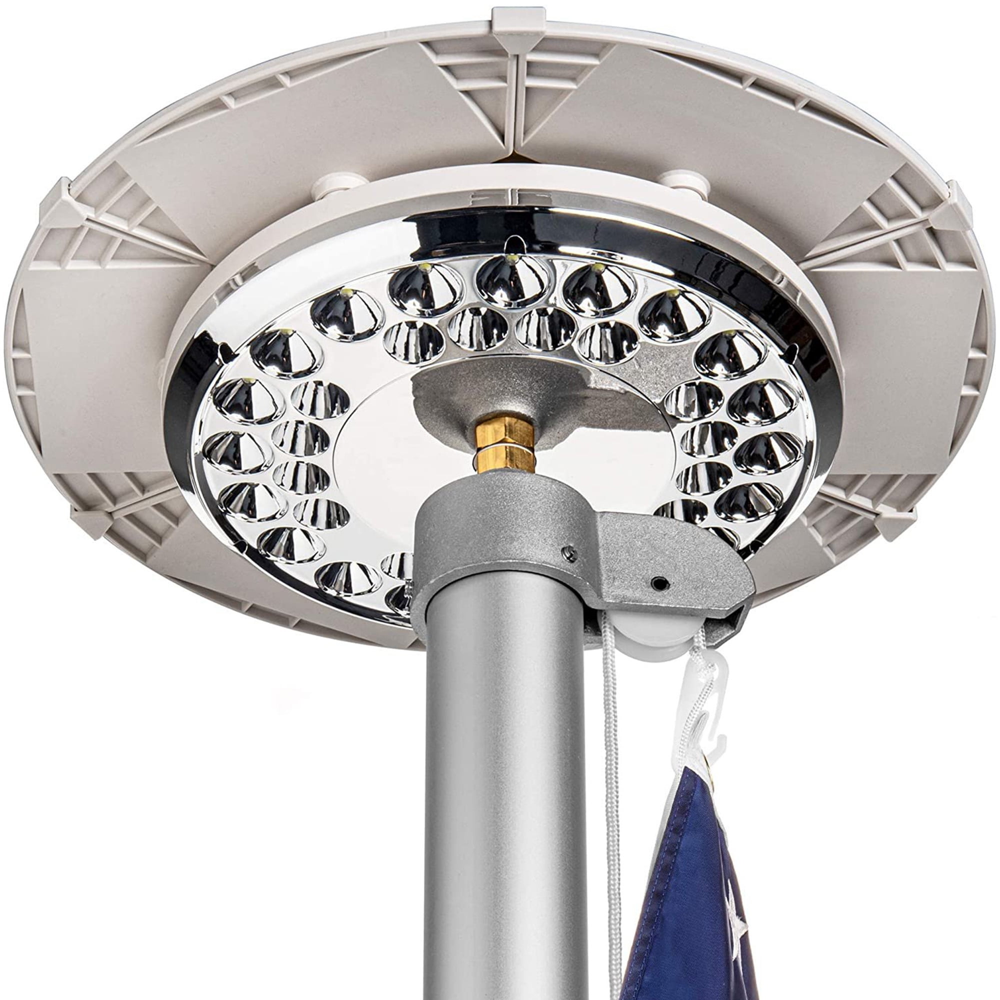 Outdoor Solar Powered LED Flag Pole Light - 40 Hours Runtime for ...