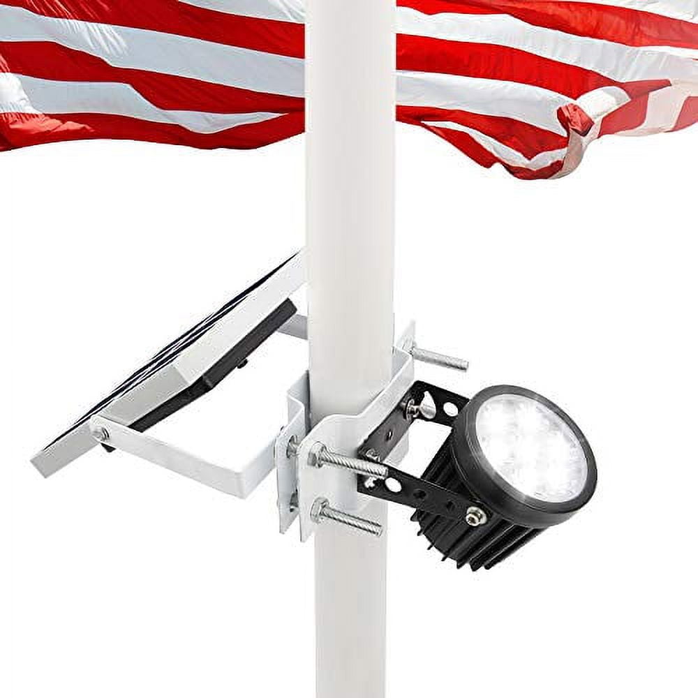 Solar Flagpole Light,Flag Pole Light Solar Powered Bracket Design Fits ...