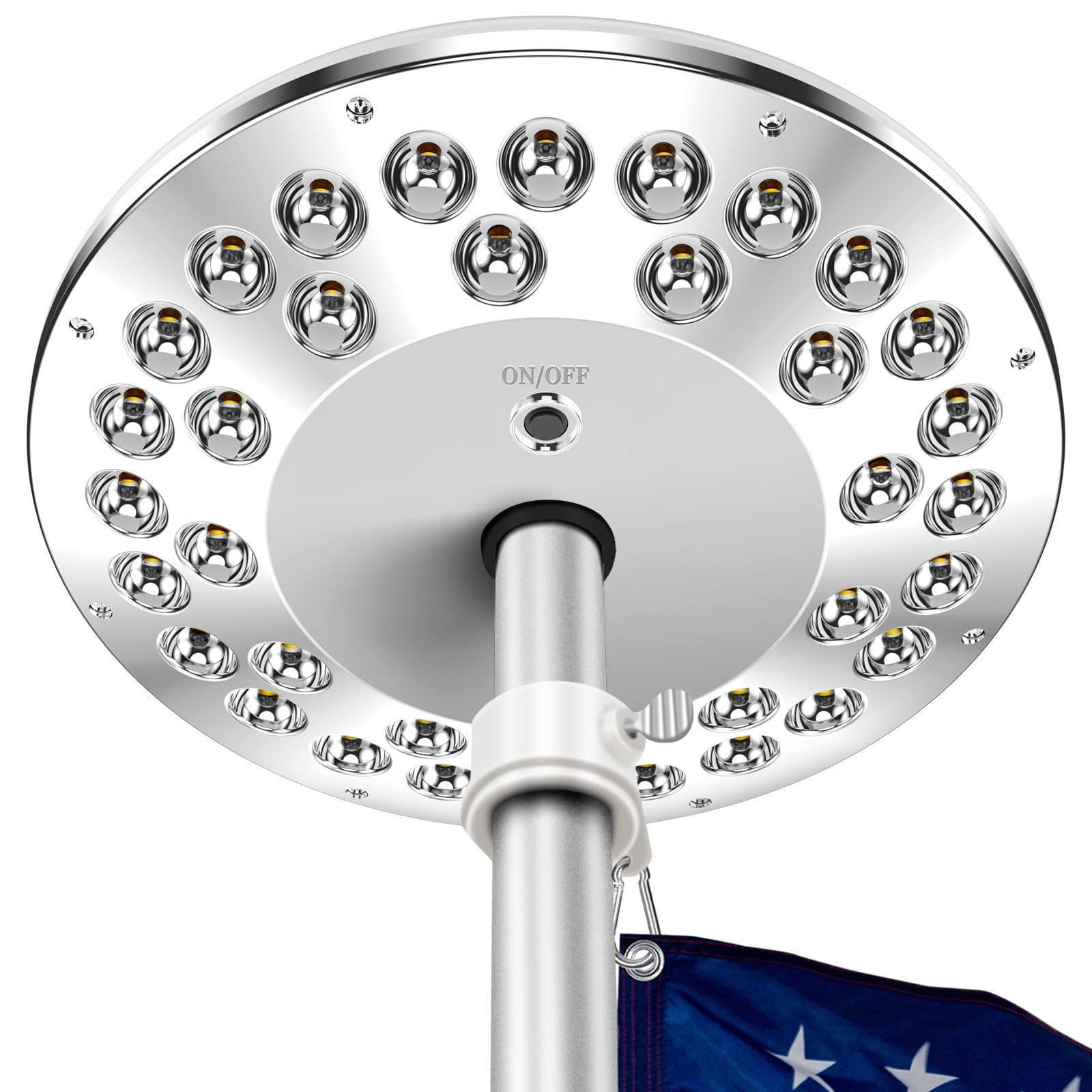 Solar Flagpole Light ,Super bright flag pole light solar powered ...