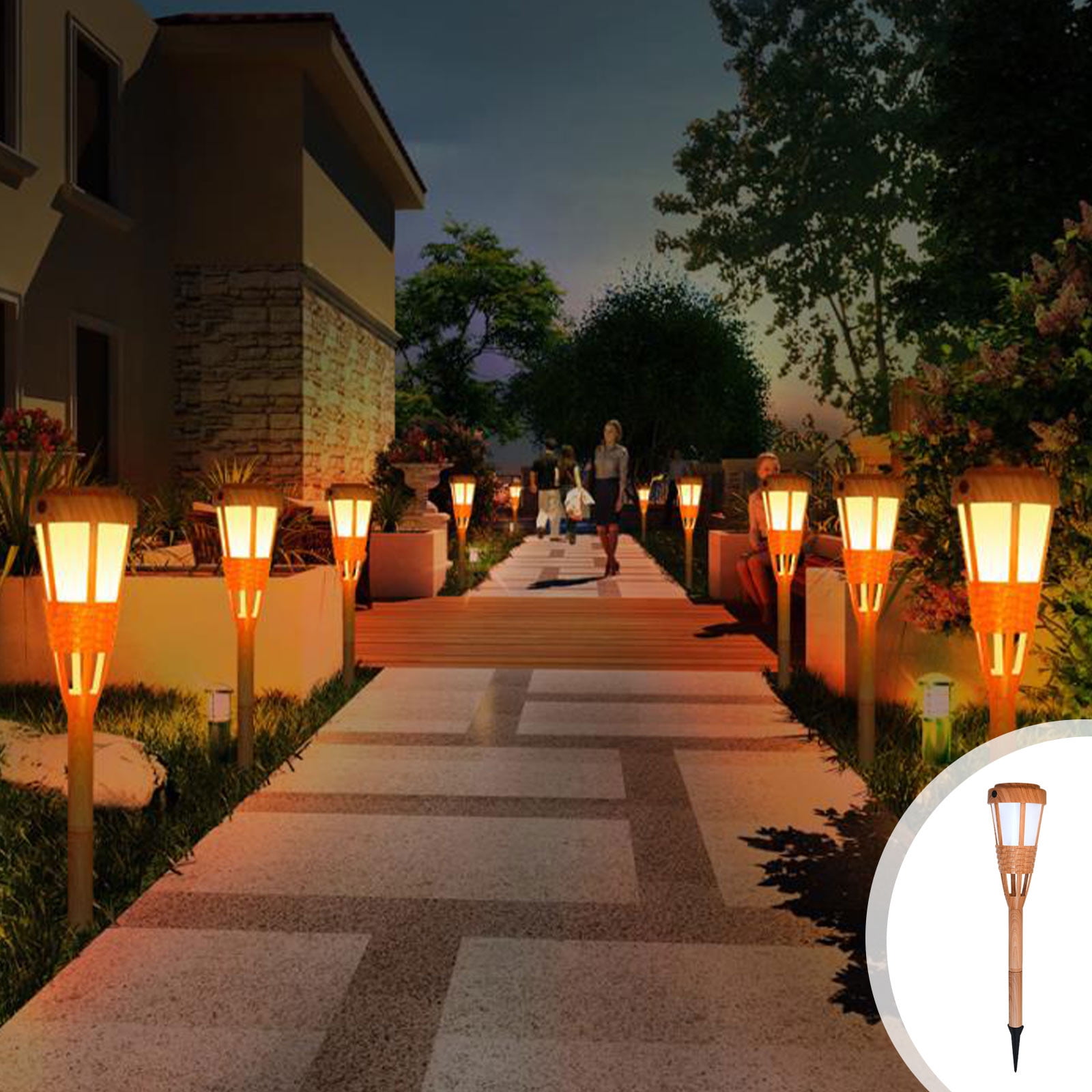 Solar Flame Lamp - IP67 Waterproof Outdoor Decorative Lighting | 20 ...