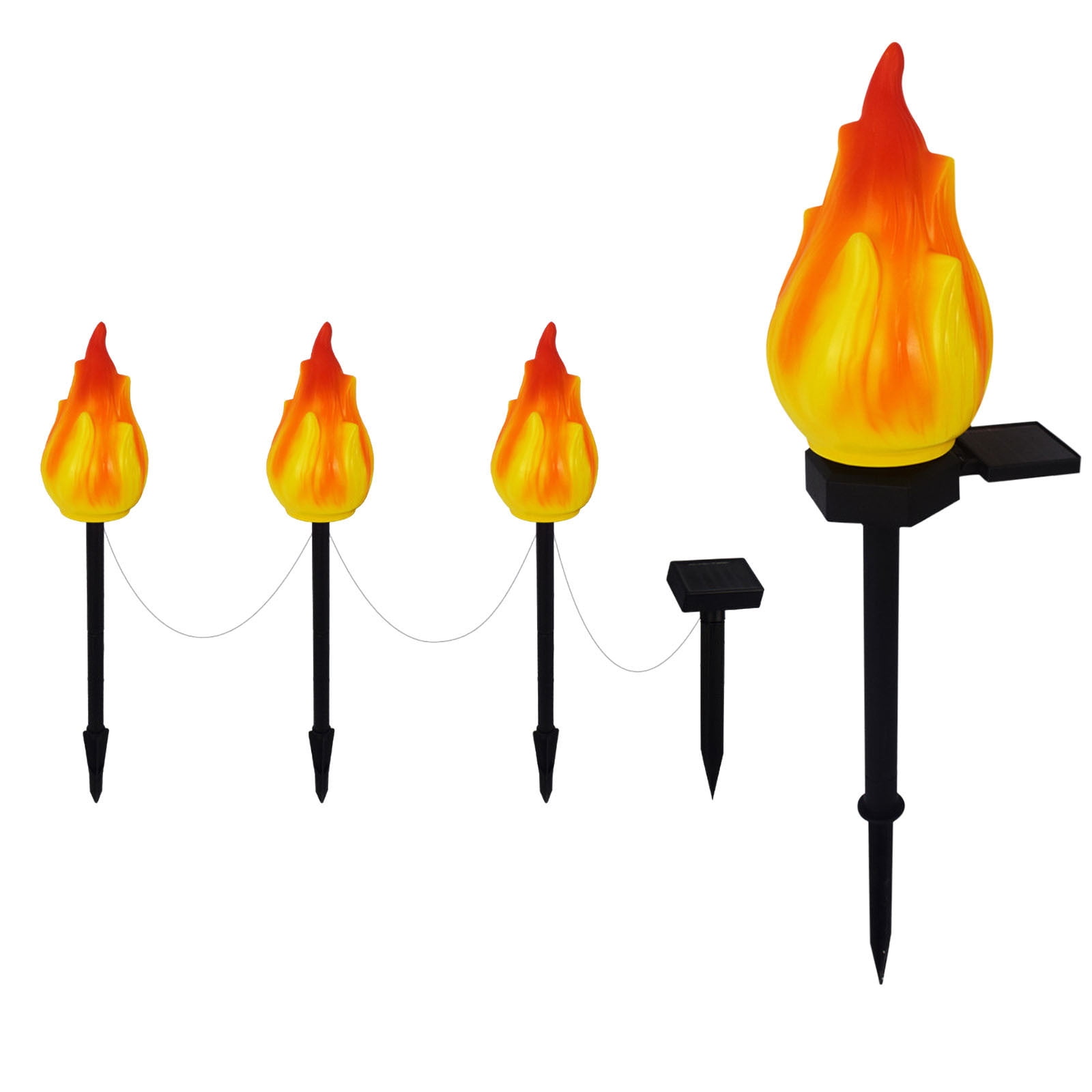 Solar Flame Lights,Solar Lights Outdoor, Solar Torch Lights with Flame ...