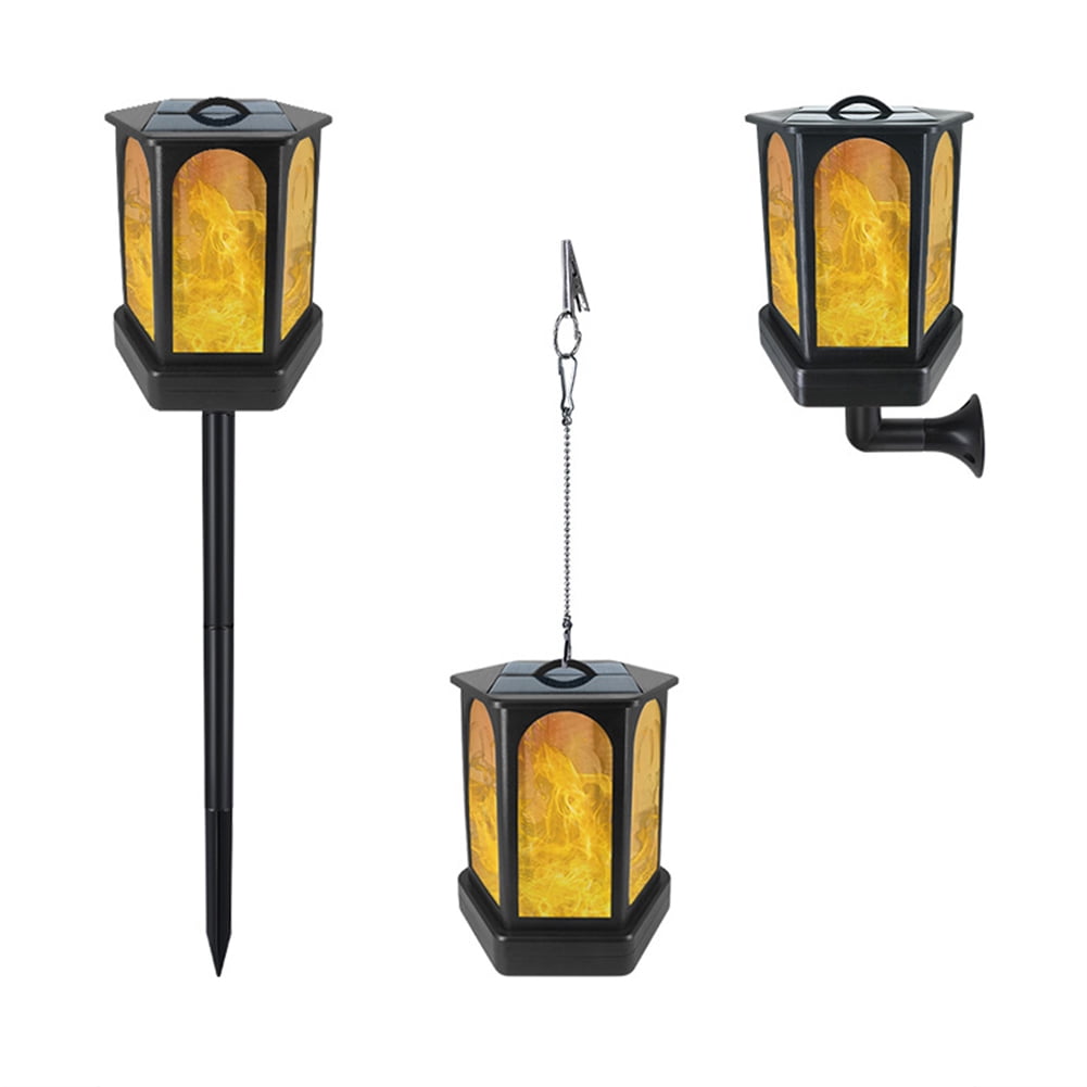 Solar Flame Torch Lights Outdoor, 96LEDS Flickering Flame Garden Light ...