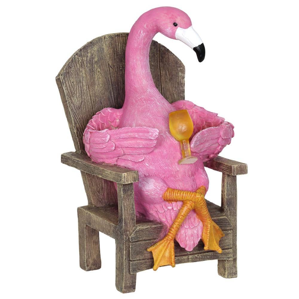 Solar Flamingo with Cocktail Garden Statue - Walmart.com