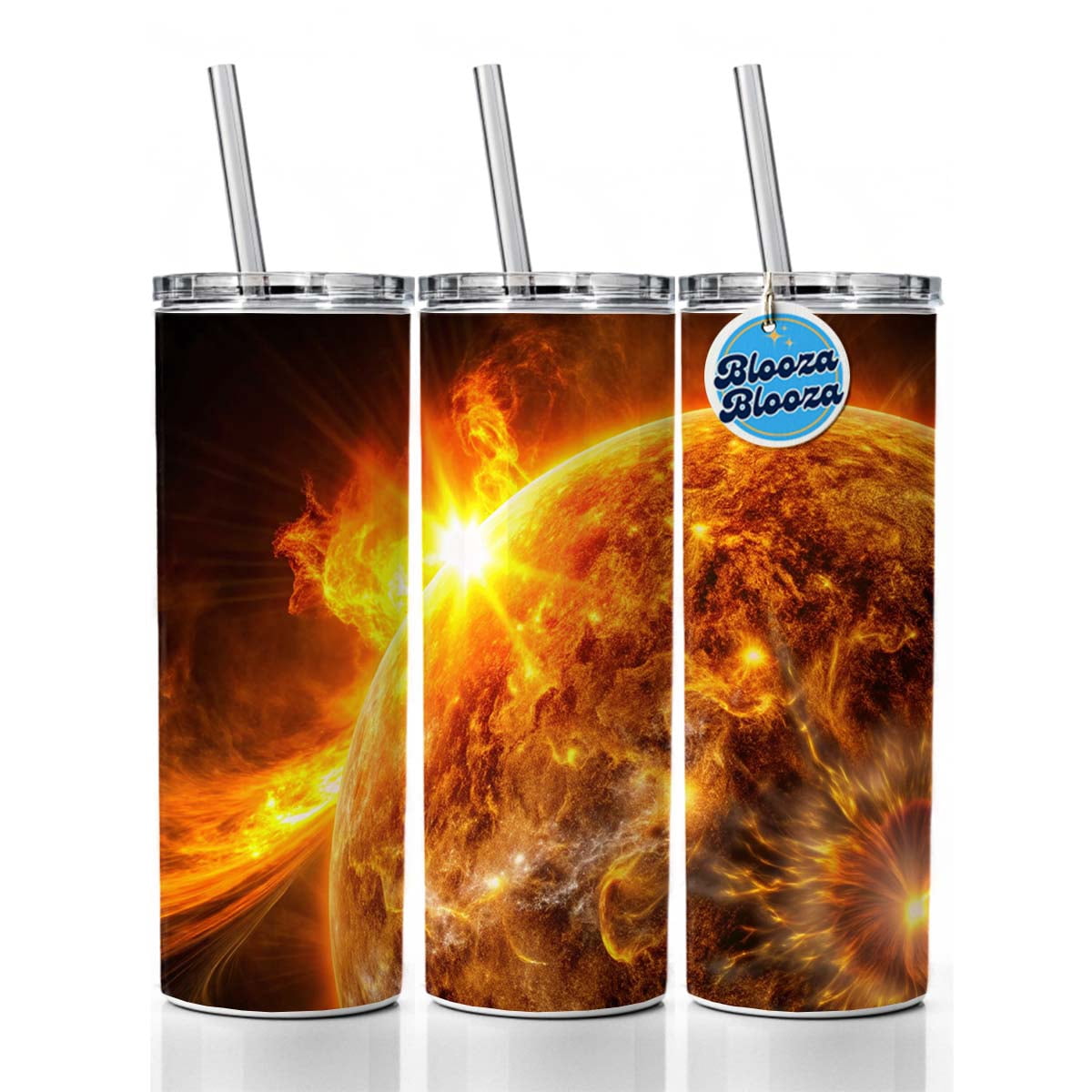 Solar Flare on the Sun Sci-fi 20oz Insulated Water Bottle Skinny ...