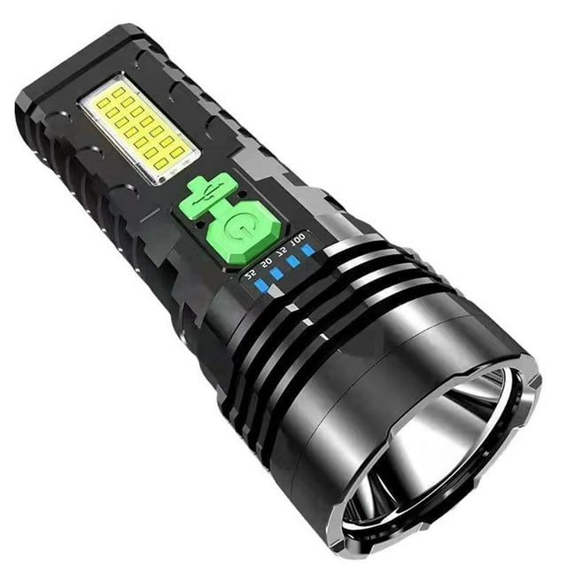 Solar Flashlight Rechargeable COB Side Light Portable Fast Sg Y7Y7 LED ...