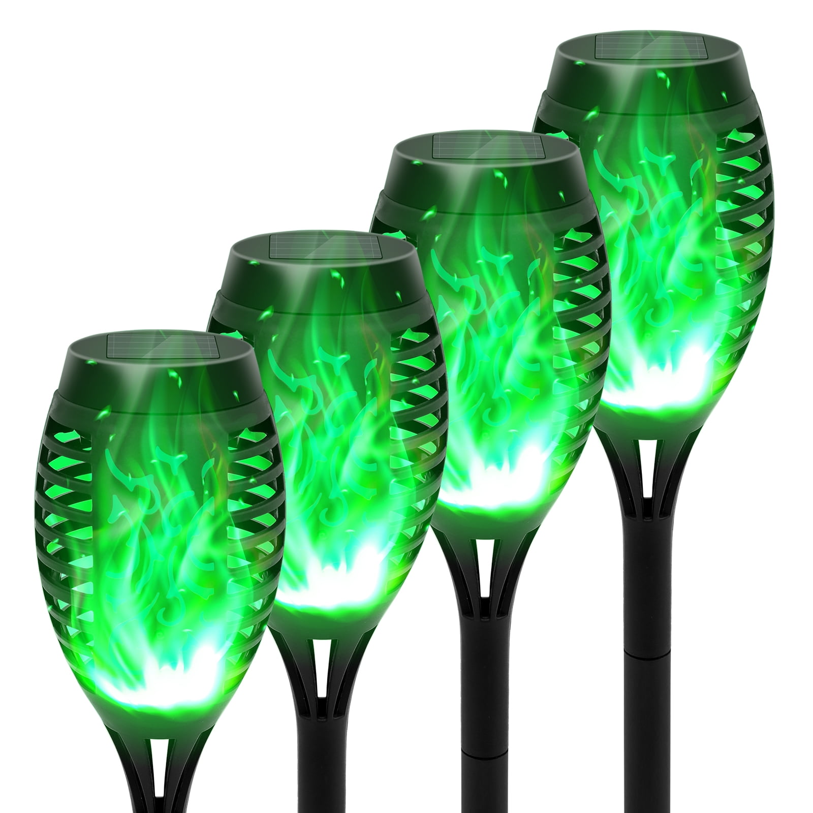 Solar Flickering Flame Torch-4 Pack, Solar Garden Lights, Solar Powered ...
