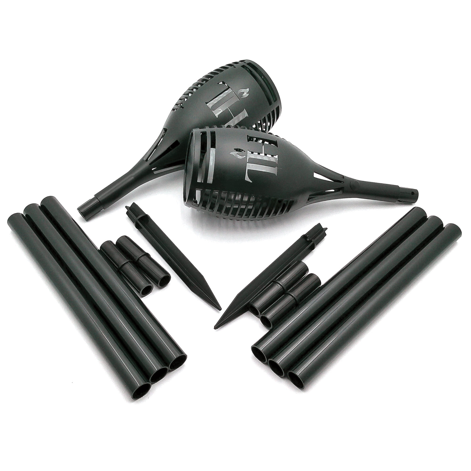 Solar Flickering Flame Torches, Solar Powered, 2-Pack with Adjustable ...