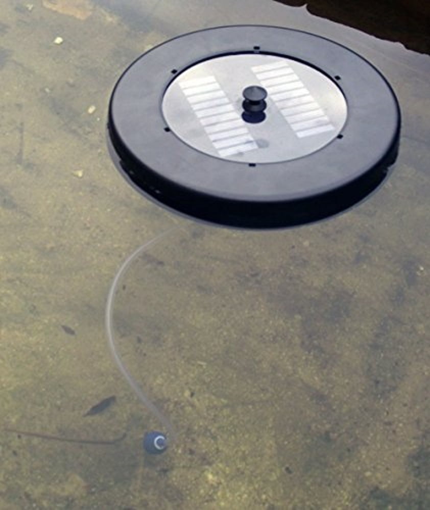 Solar Floating Oxygenator Air Pump 25 GPH, Water Garden Koi Fish Pond ...
