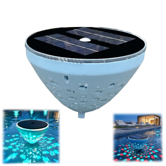 Solar Floating Pool Light with Fish Projection, 5 Adjustable Light ...