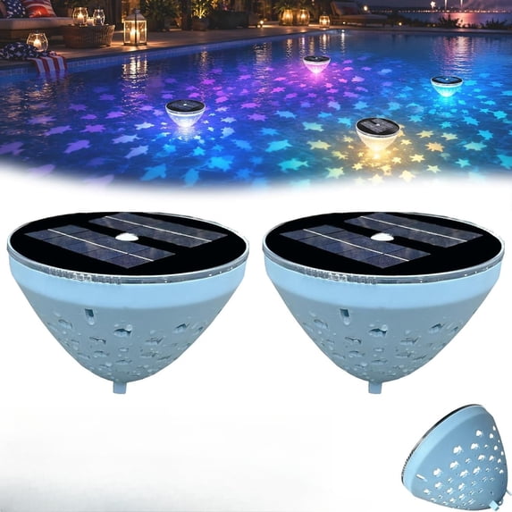 Solar Floating Pool Light with Fish Projection, Floating Pool Lights ...