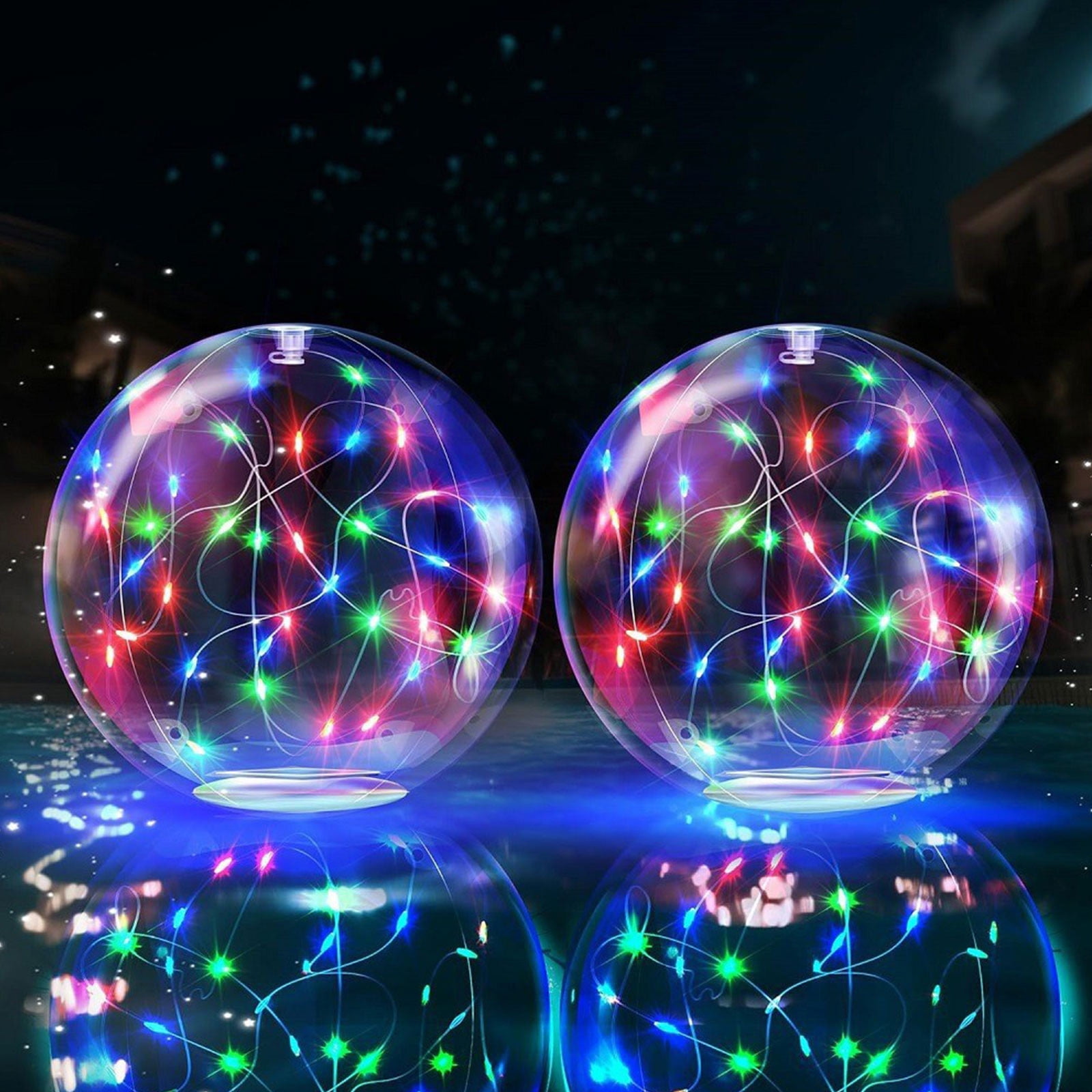 Solar Floating Pool Lights, 7 Inch LED Colored Light Up Solar Pool ...