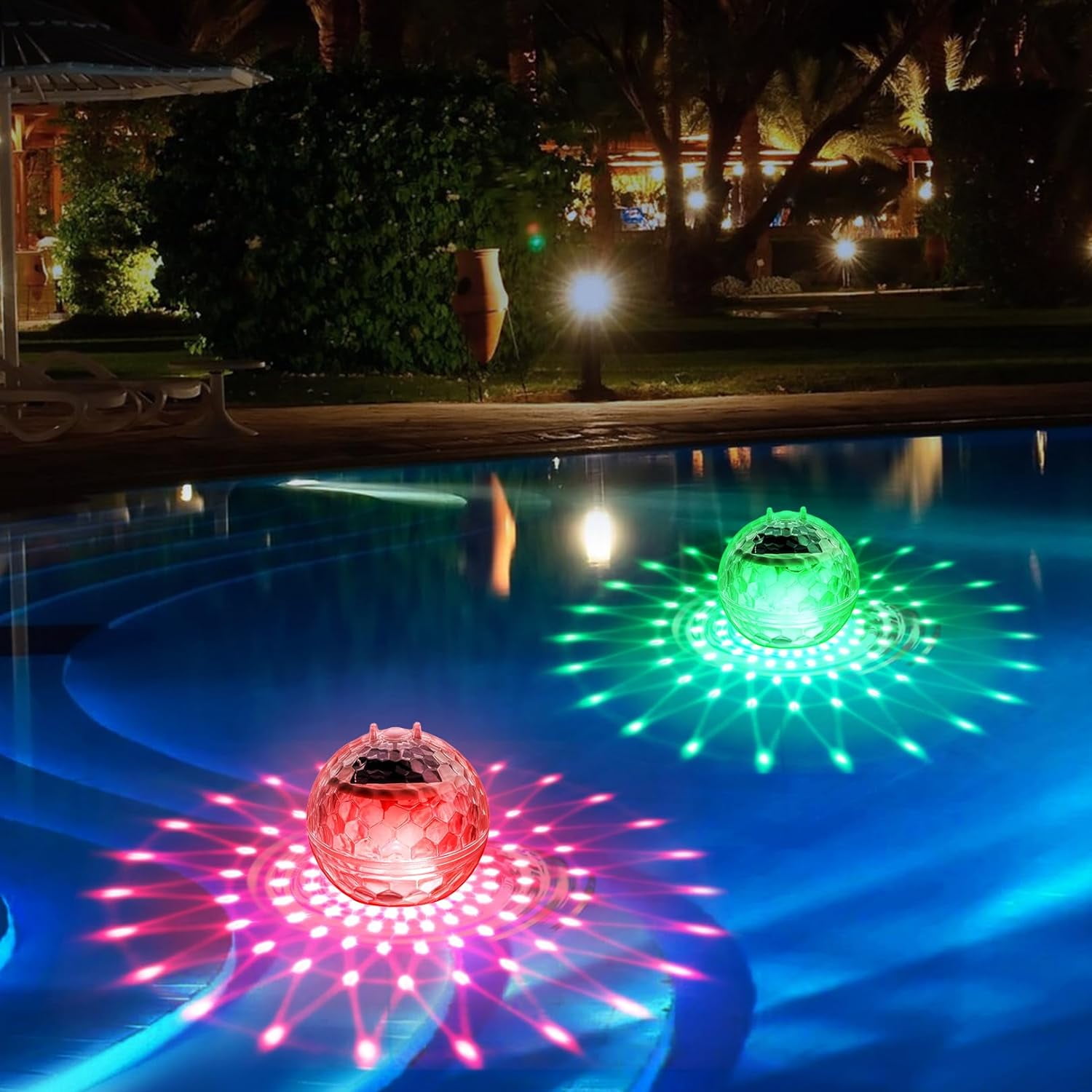 Solar Floating Pool Lights,Pool Lights that Float with RGB Color ...