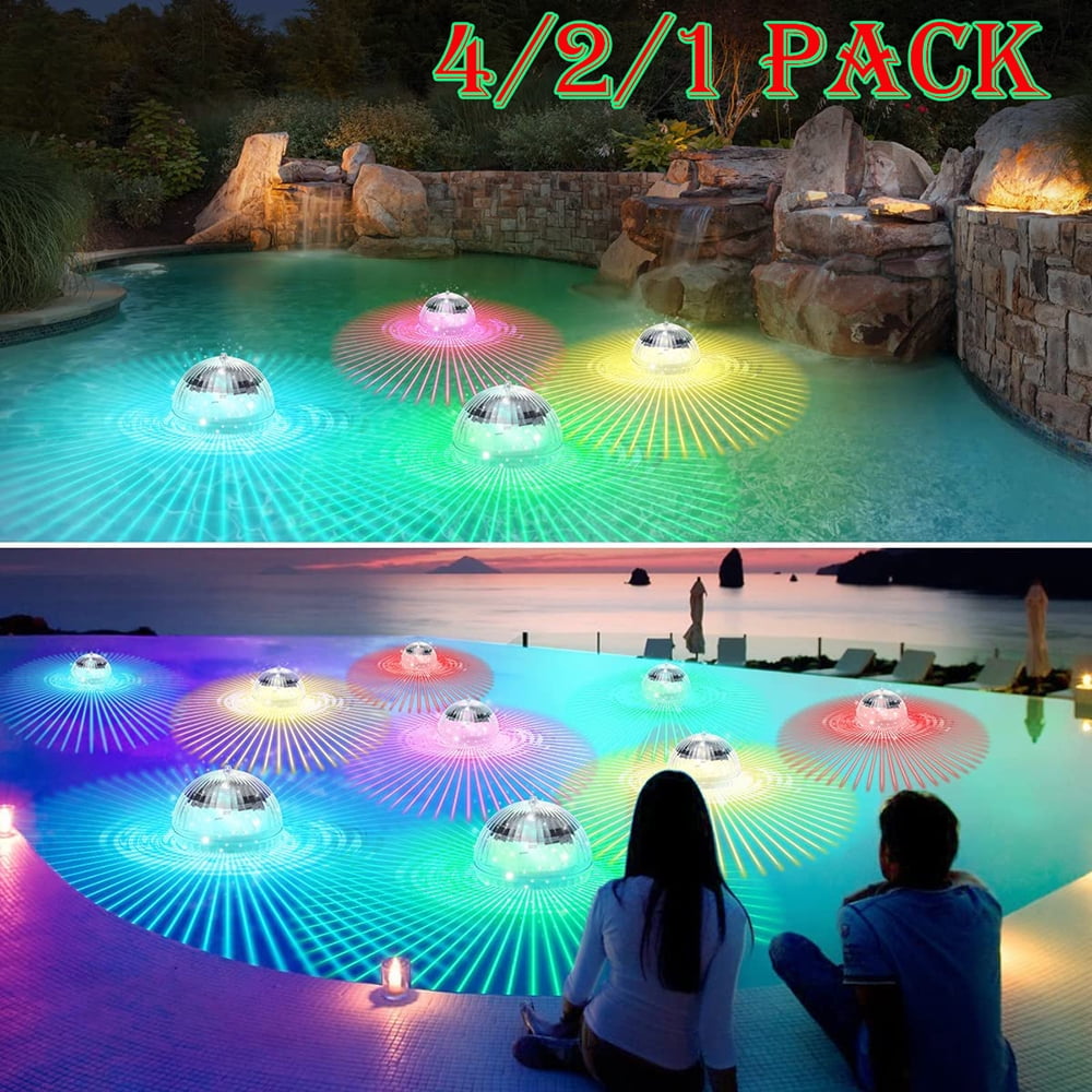 Solar Floating Pool Lights RGB Color Changing Floating Light Balls For ...