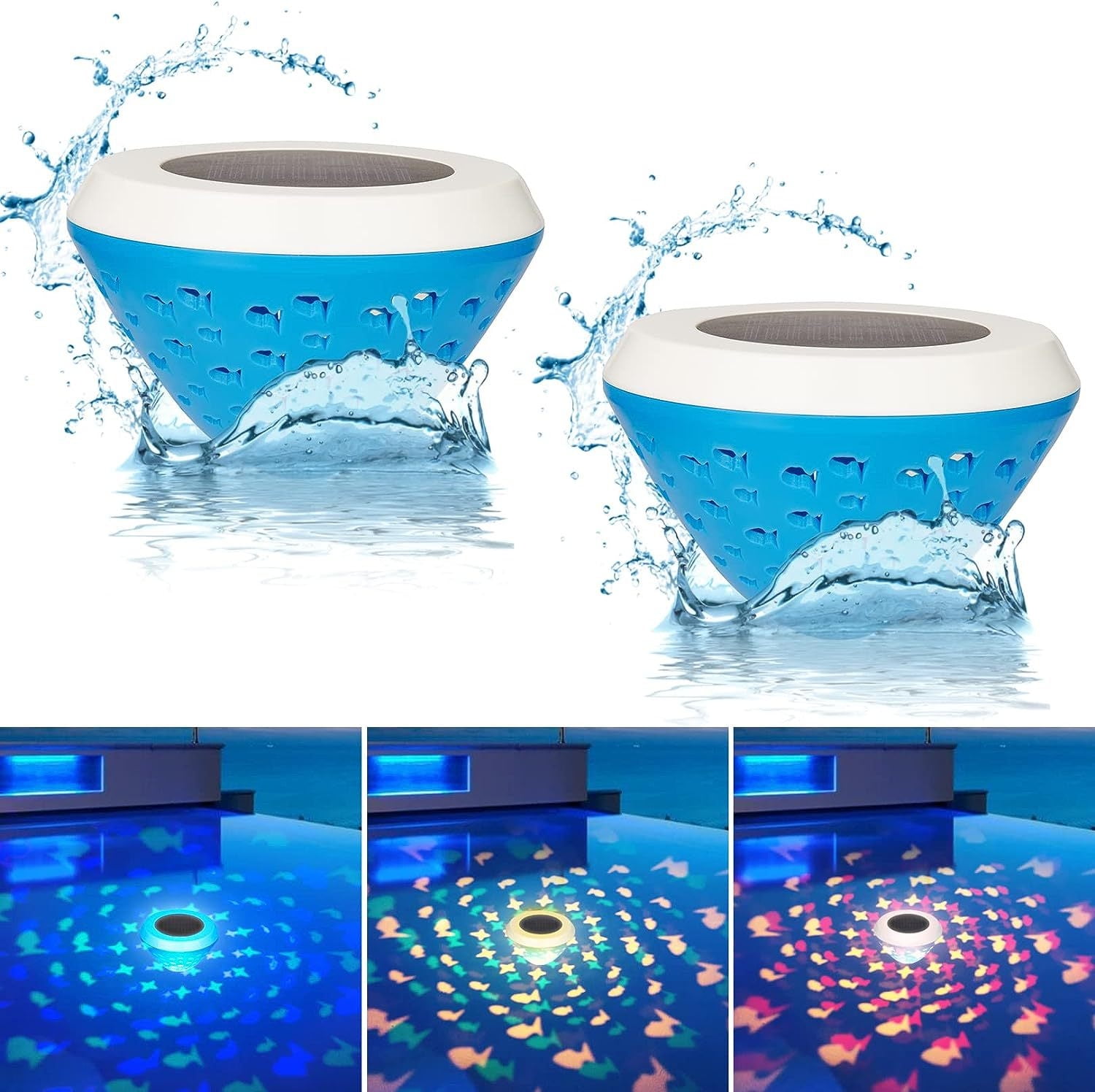 Vulaop Solar RGB Color Changing Floating Pool Lights - Walmart.com