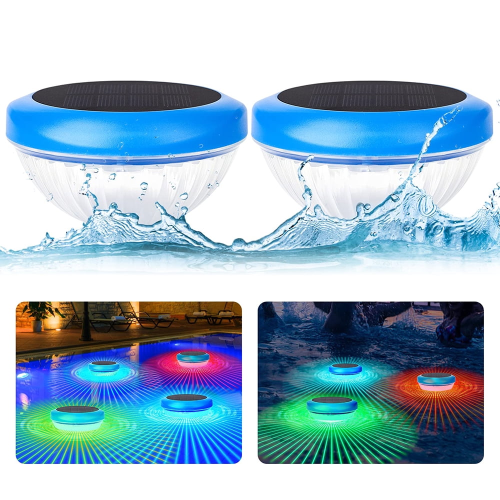 Solar Floating Pool Lights, Solar Pool Lights with RGB Color Changing ...