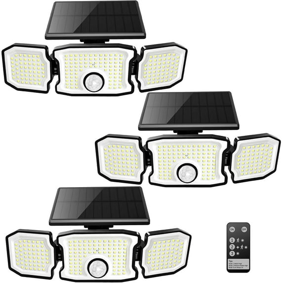 Solar Flood Lights Outdoor - 2800LM 200LED Solar Motion Sensor Lights ...