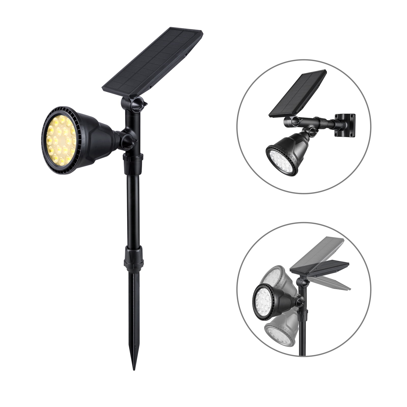 Solar Flood Spotlights, Outdoor Landscape Solar Powered Flood Wall ...