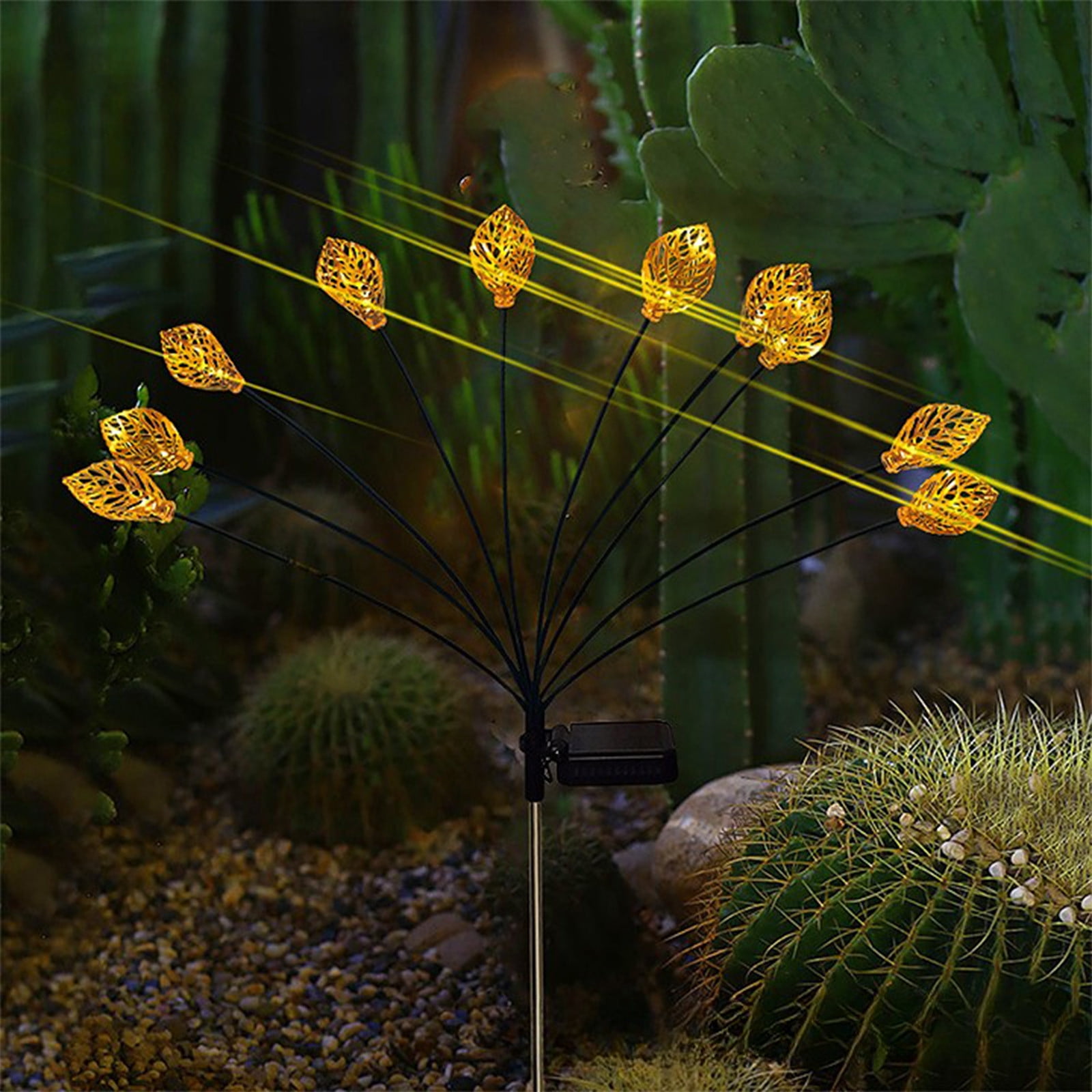 Solar Flower Lamp Outdoor Garden Decoration LED Simulation Flower Light ...