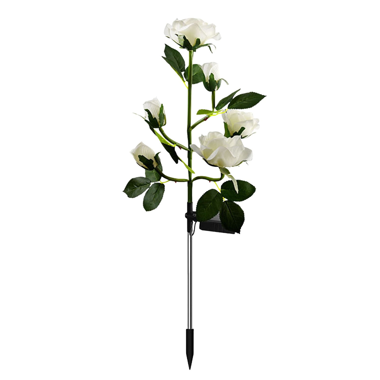 Solar Flower Lights Outdoor Decorative LED Powered Stake 9 Rose For ...