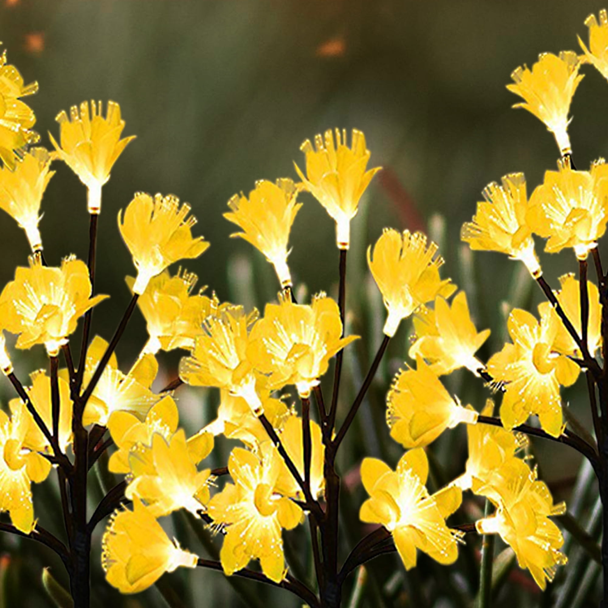 Solar Flower Lights,Waterproof Solar Garden Lights,24 Solar Camellia ...