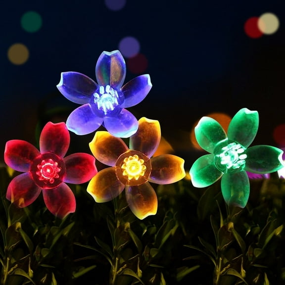 EDHITNR Solar Flower String Lights, 20 LED Cherry Blossom Fairy Lights ...