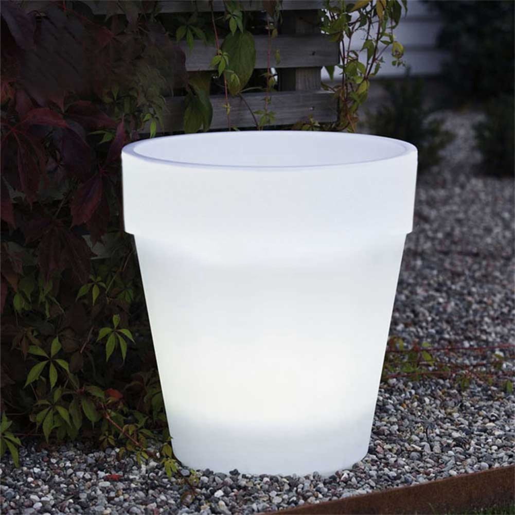 Solar Flowerpot Light, 4LED PP Plastic Outdoor Courtyard Light，Modern ...